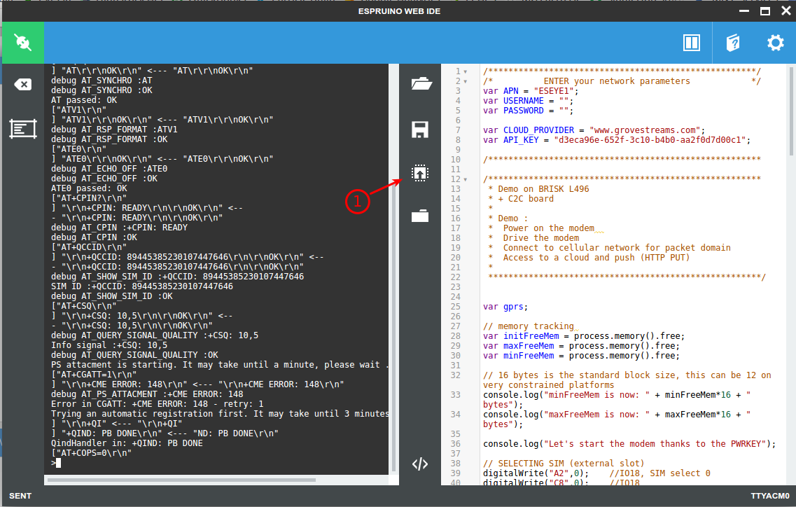 GroveStreams STMicroelectronics Cellular (MB1239A) and Espruino - Quick ...